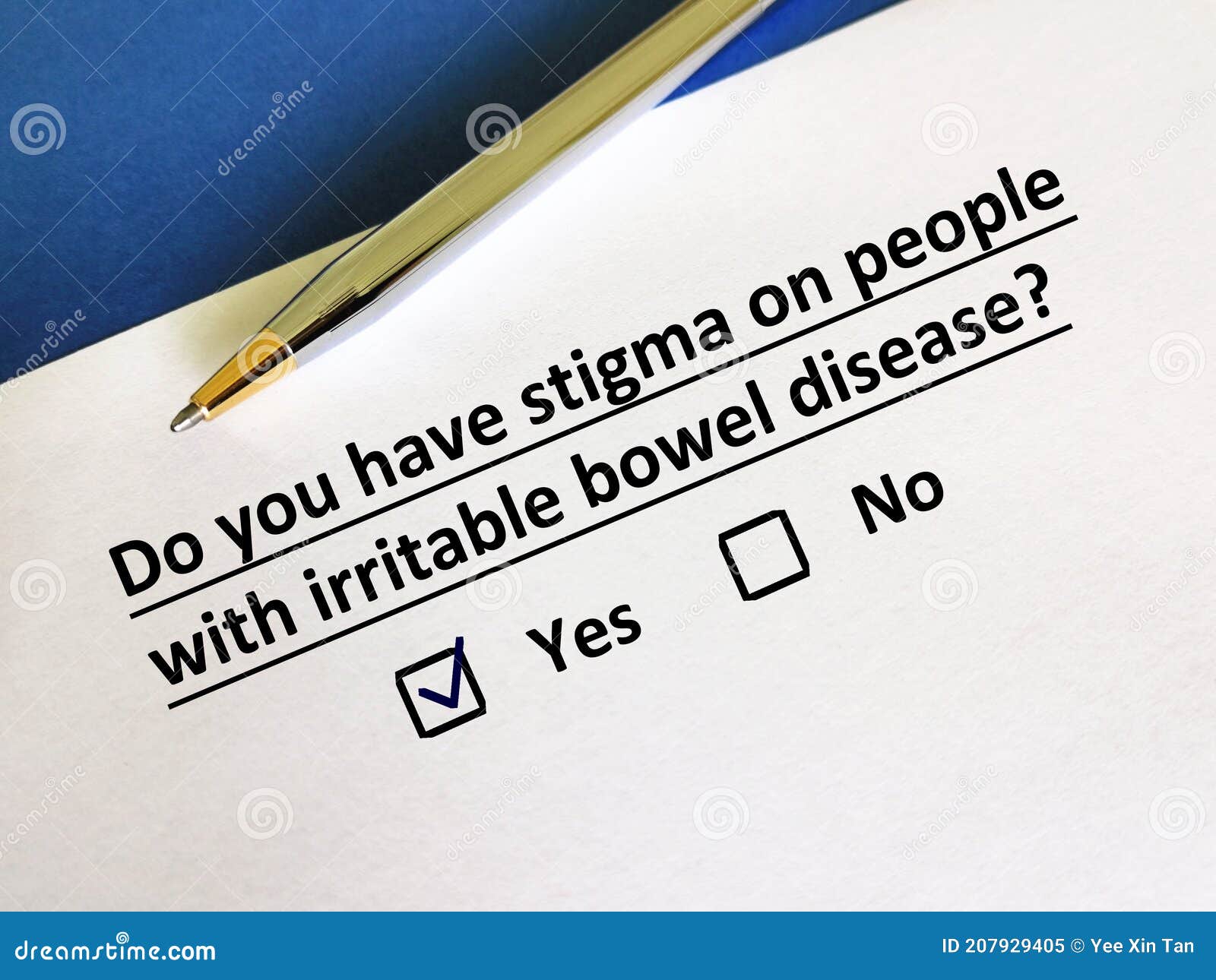 Questionnaire about stigma stock image. Image of stigma - 207929405