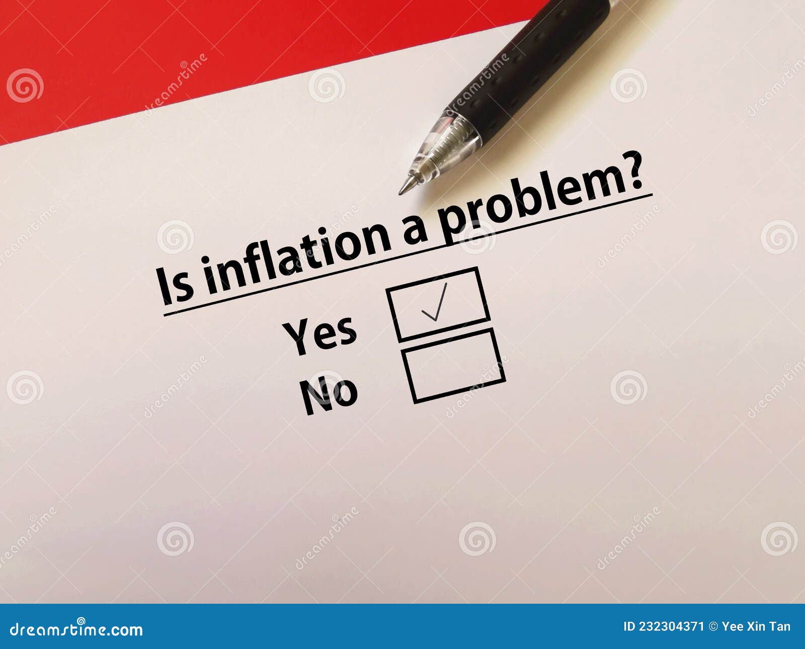 Questionnaire About Inflation Stock Photography | CartoonDealer.com ...