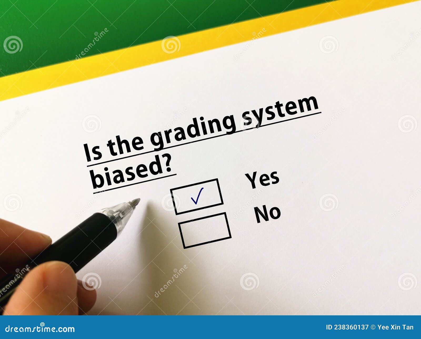 Questionnaire about Online Learning Stock Image - Image of expectation ...