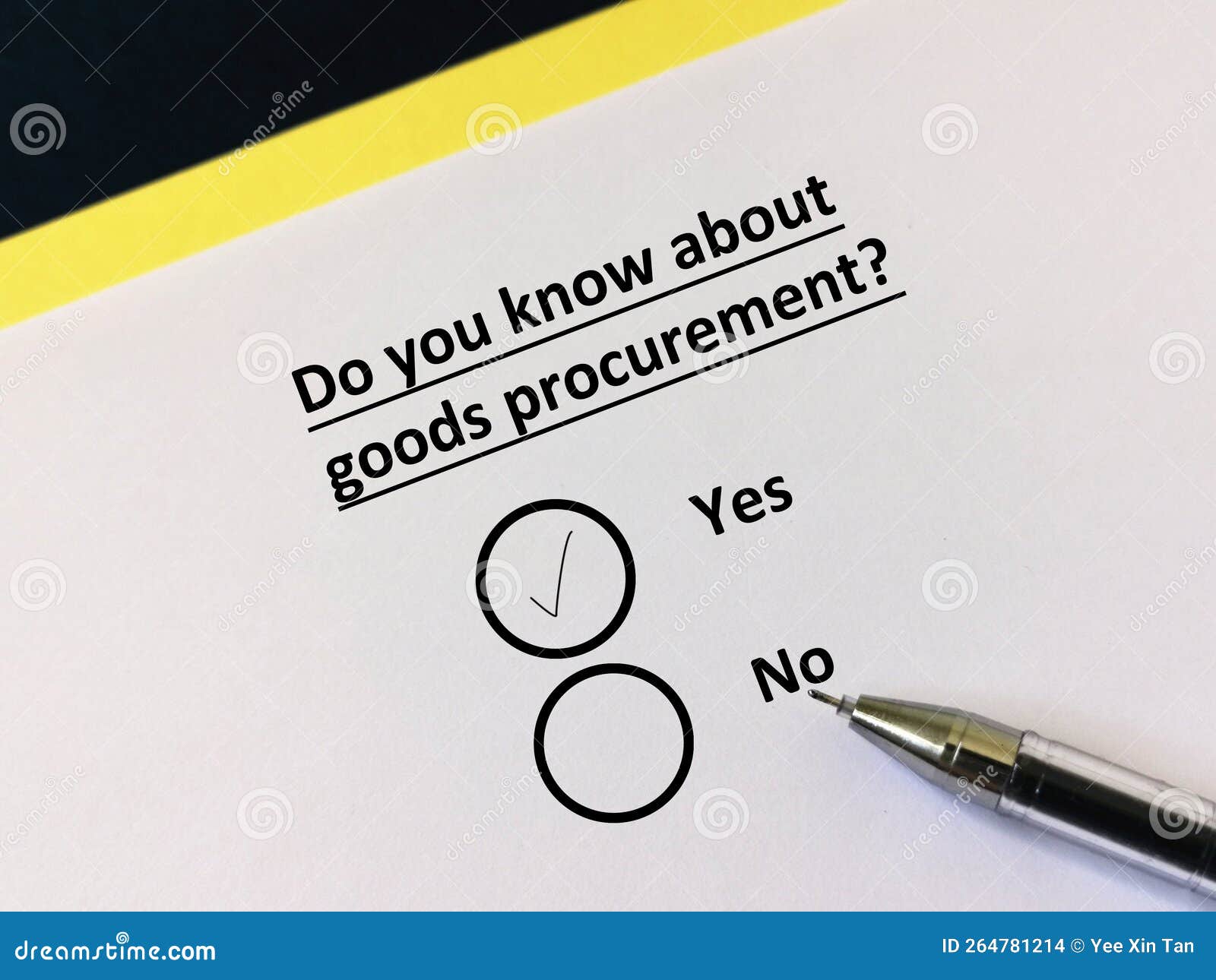 Questionnaire about Procurement Stock Photo - Image of aware, work ...