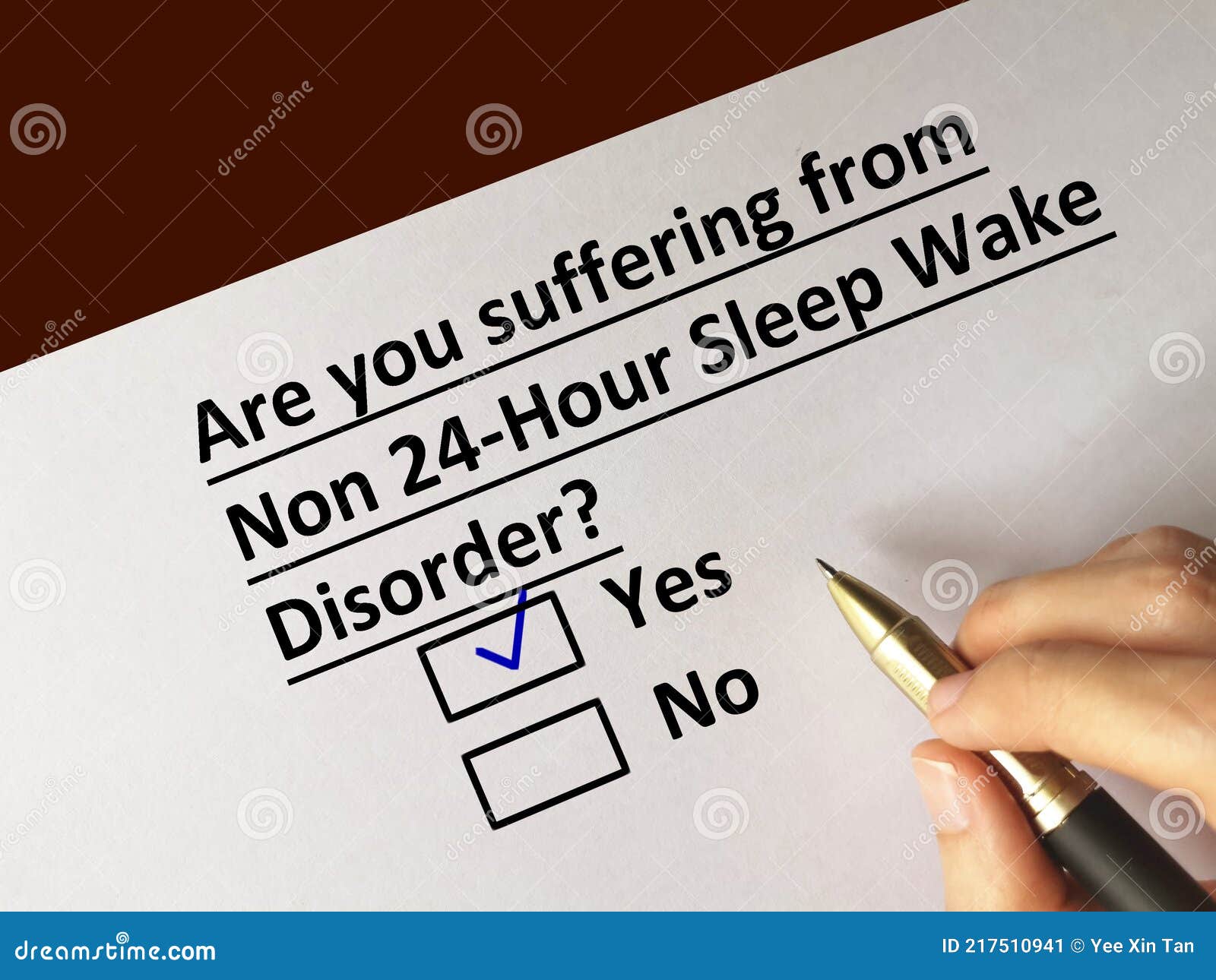 Questionnaire about Sleep Disorder Stock Image - Image of questionnaire ...