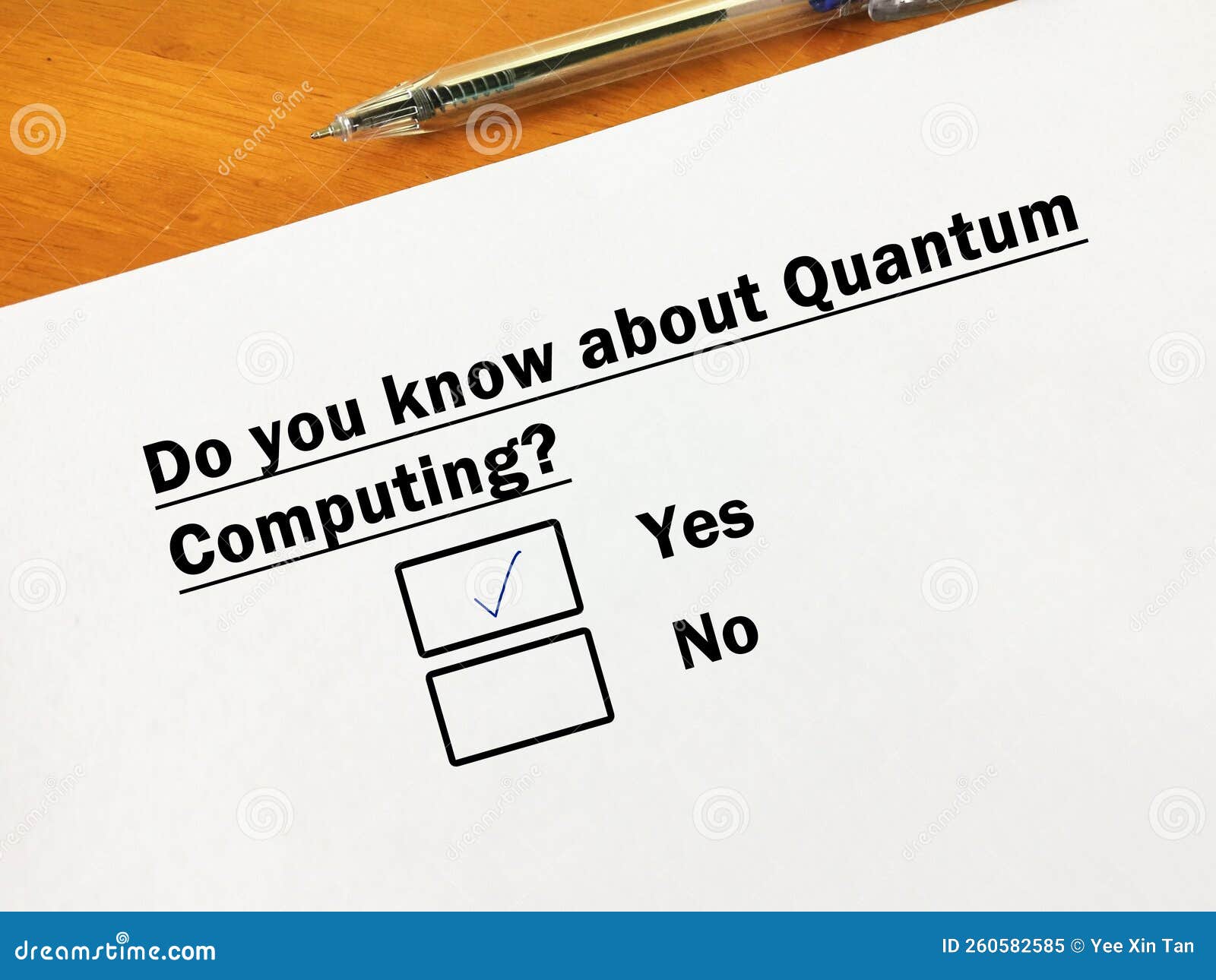 Questionnaire about Technology Issues Stock Image - Image of quantum ...