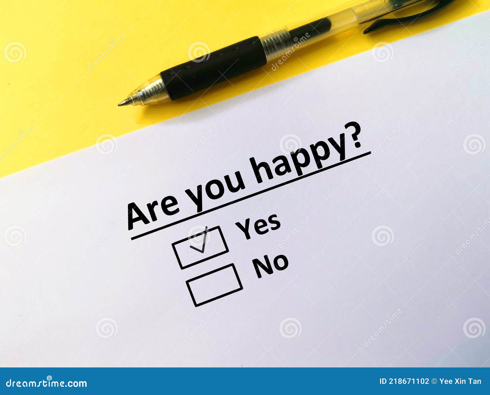 Questionnaire stock photo. Image of emotion, happiness - 218671102