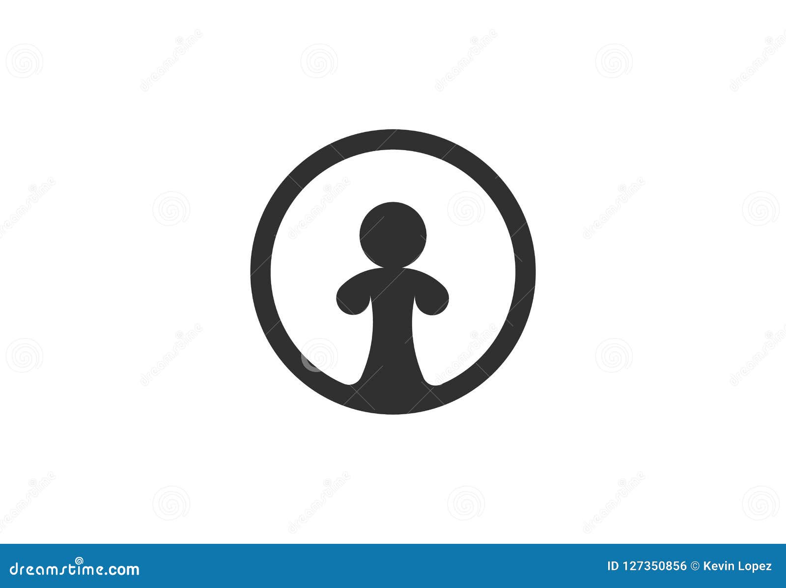 One Person, Circle Vector Icon Stock Vector - Illustration of ...