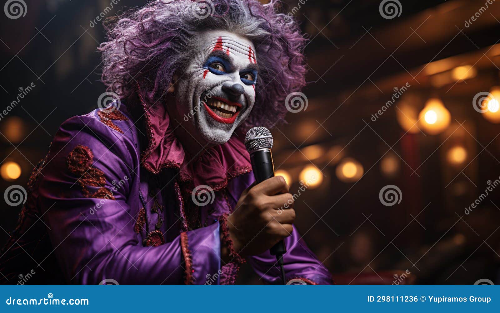 One Person Singing on Stage, Captivating the Audience Attention ...