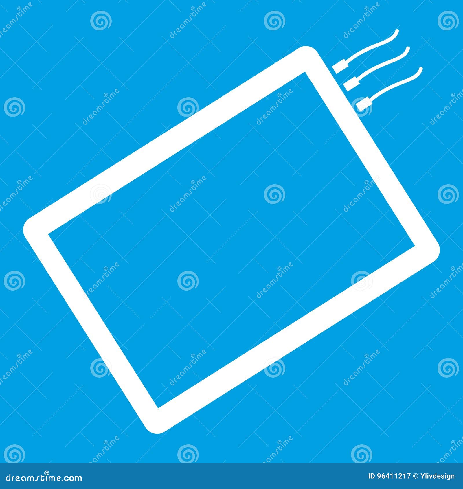 One phone icon white stock vector. Illustration of isolated - 96411217