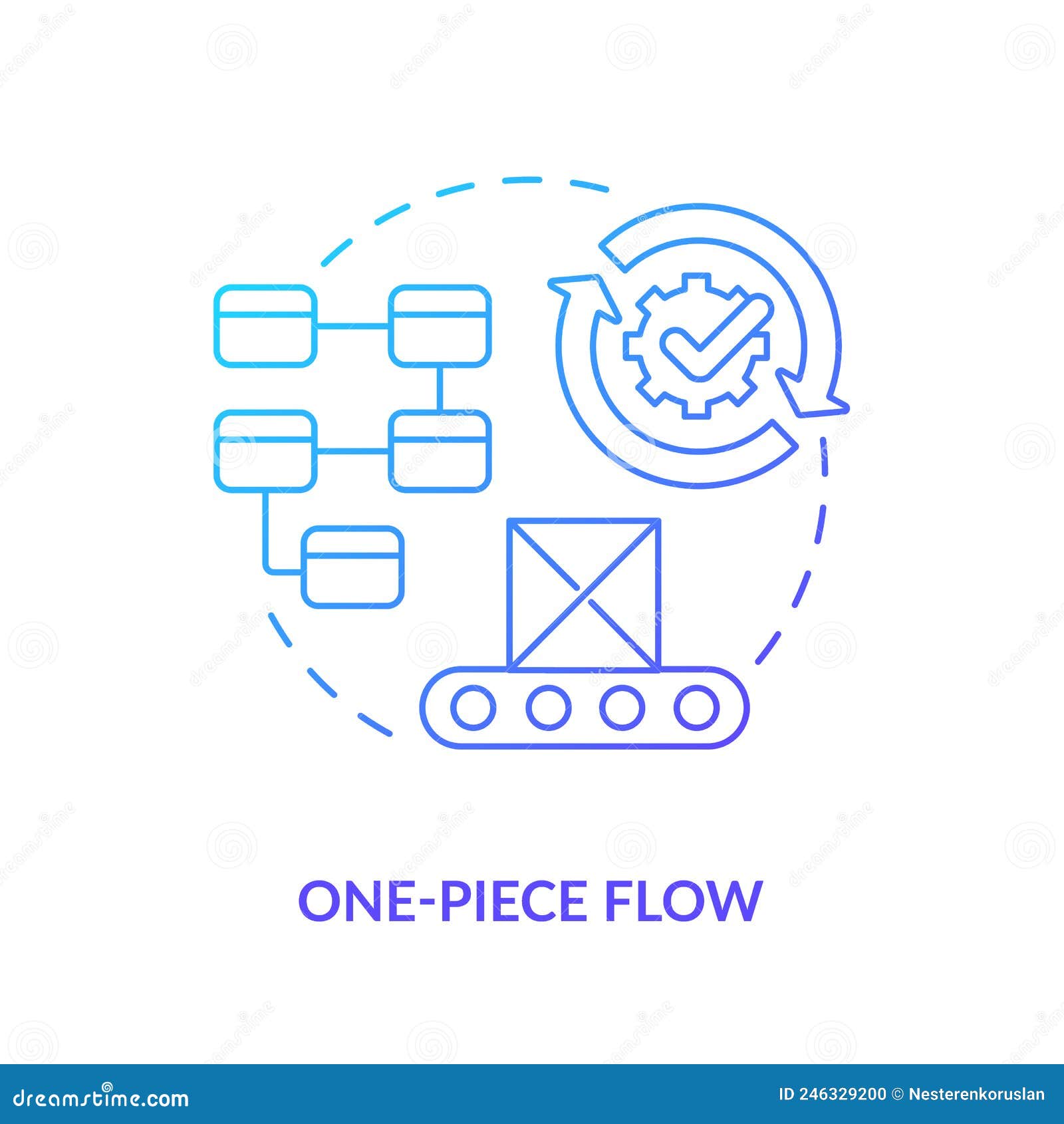 One Piece Flow Yellow And Blue Brochure Template Vector Illustration ...