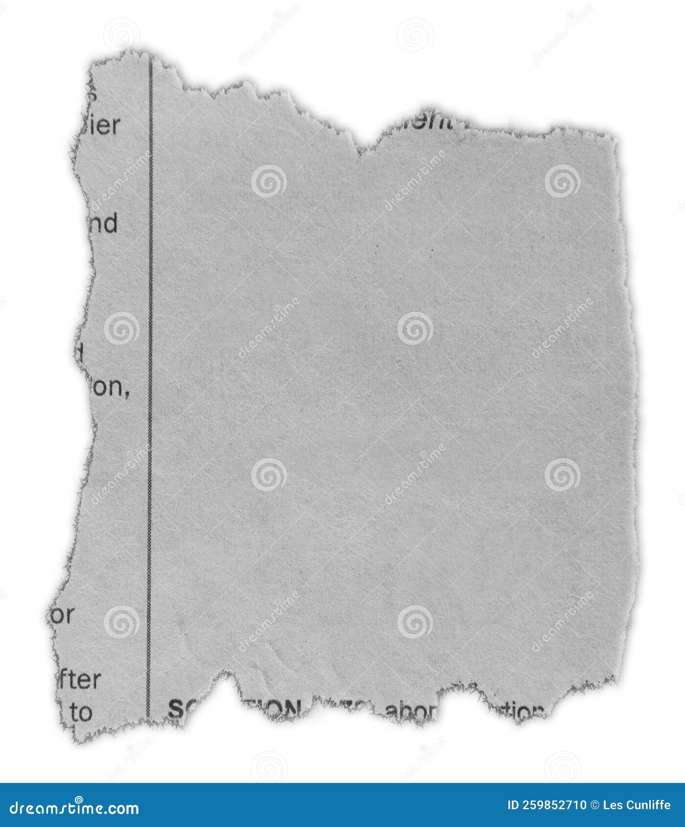 Torn paper piece stock photo. Image of design, close - 259852710