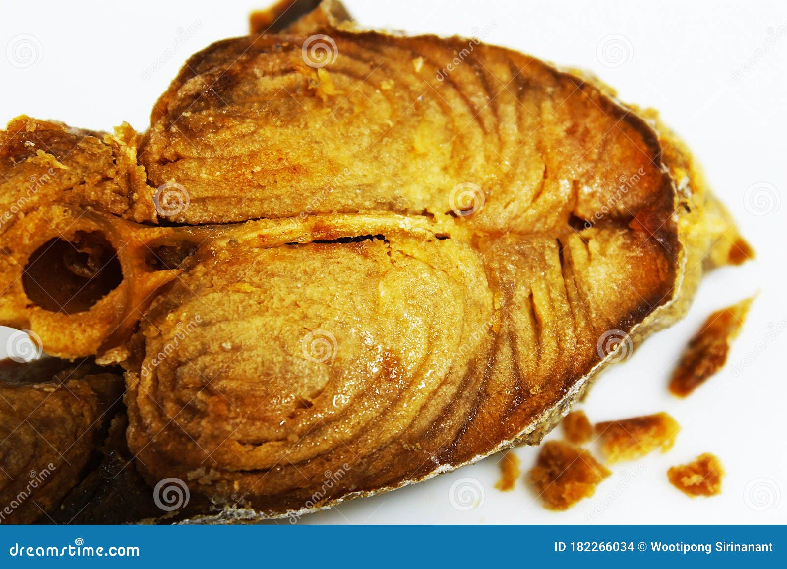 One Piece of Salted Fish Fried until Crispy Stock Photo - Image of ...