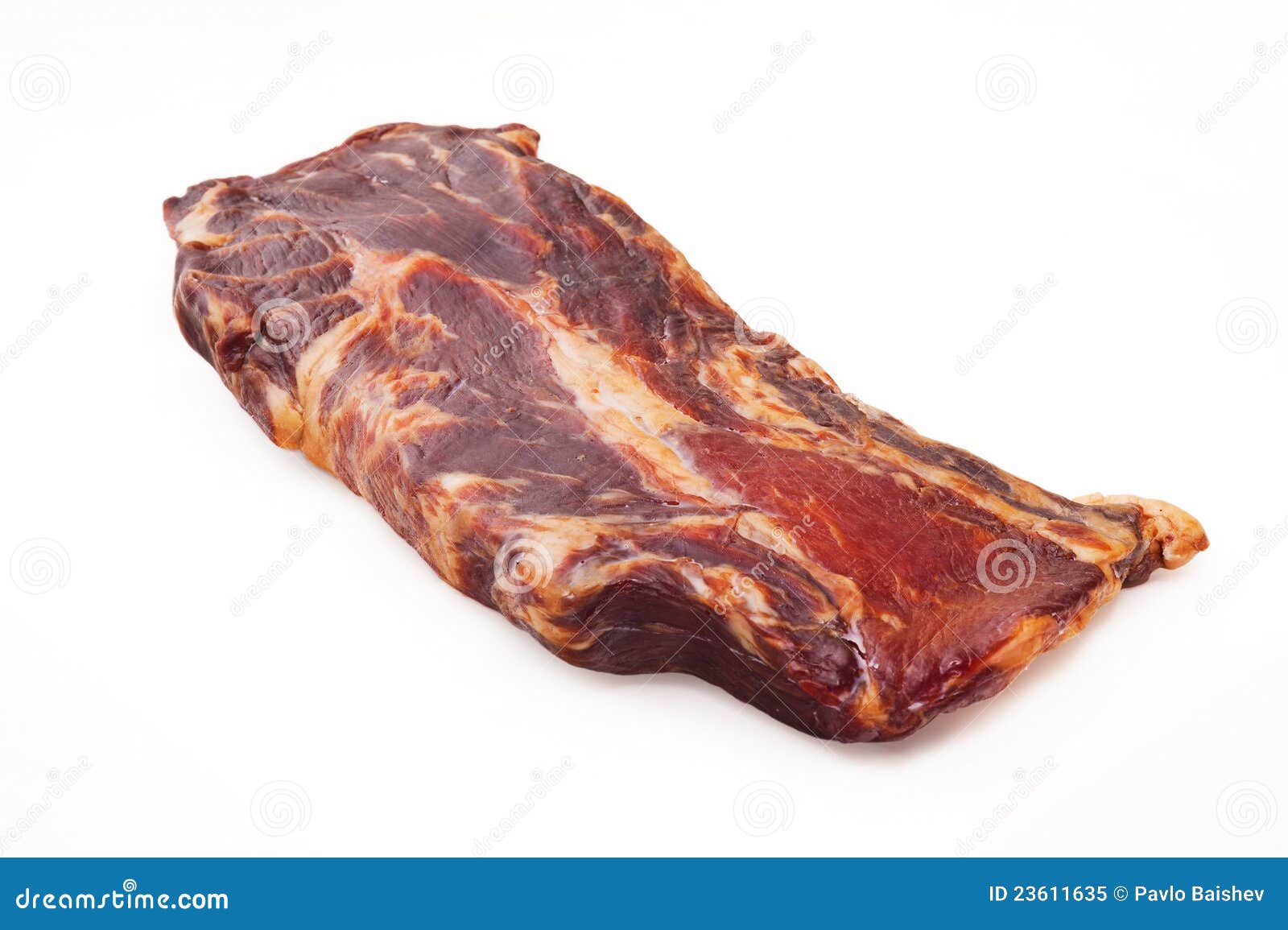 One Piece of Smoked Pork Meat Stock Image - Image of stack, fillet ...