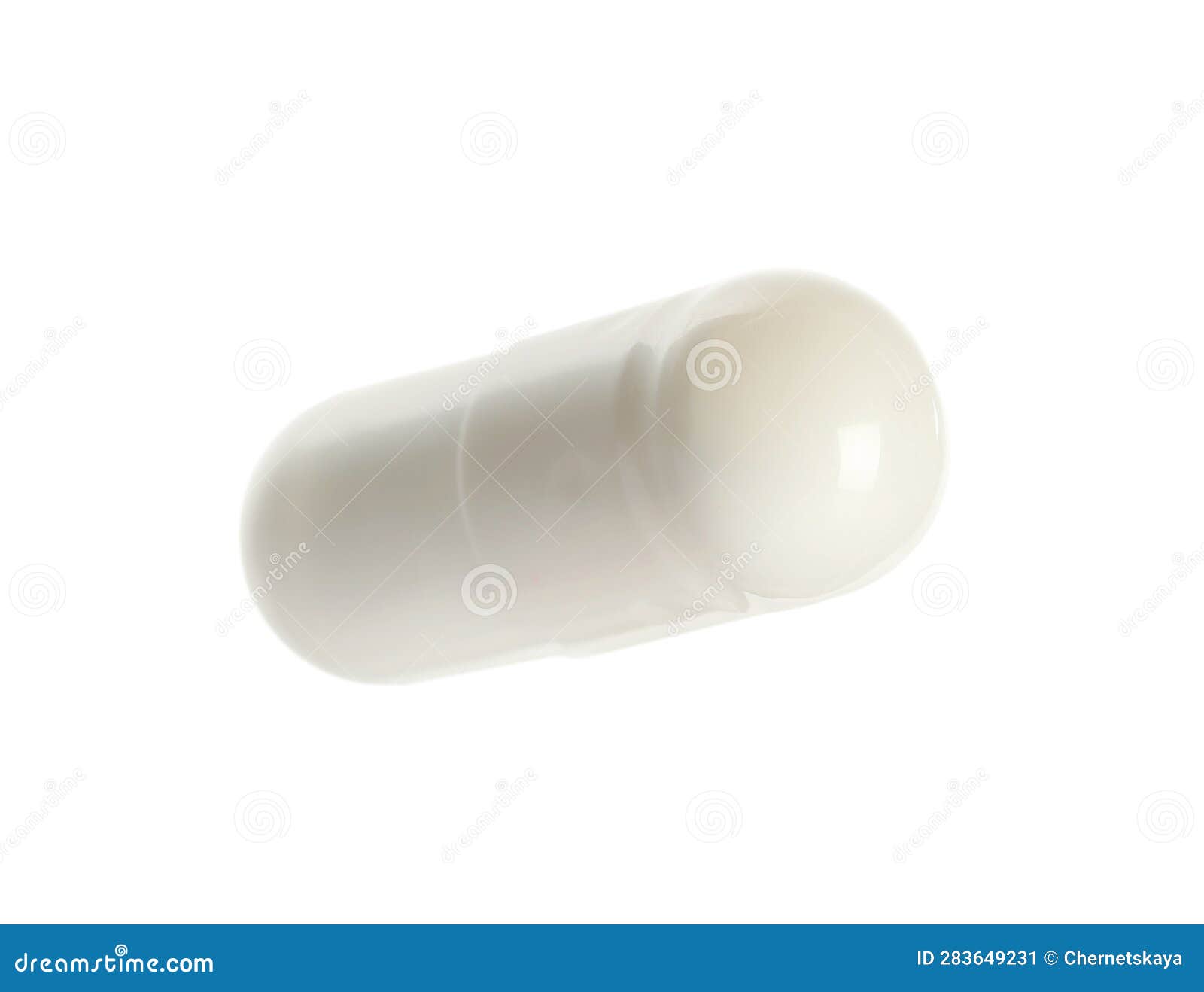 One Pill Isolated on White. Drug Therapy Stock Image - Image of medical ...