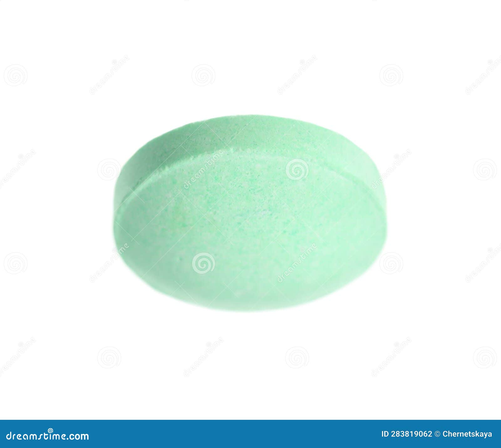One Pill Isolated on White. Drug Therapy Stock Photo - Image of ...