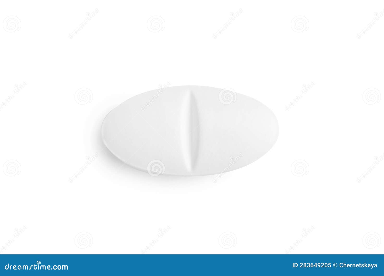 One Pill Isolated on White, Top View Stock Image - Image of medical ...