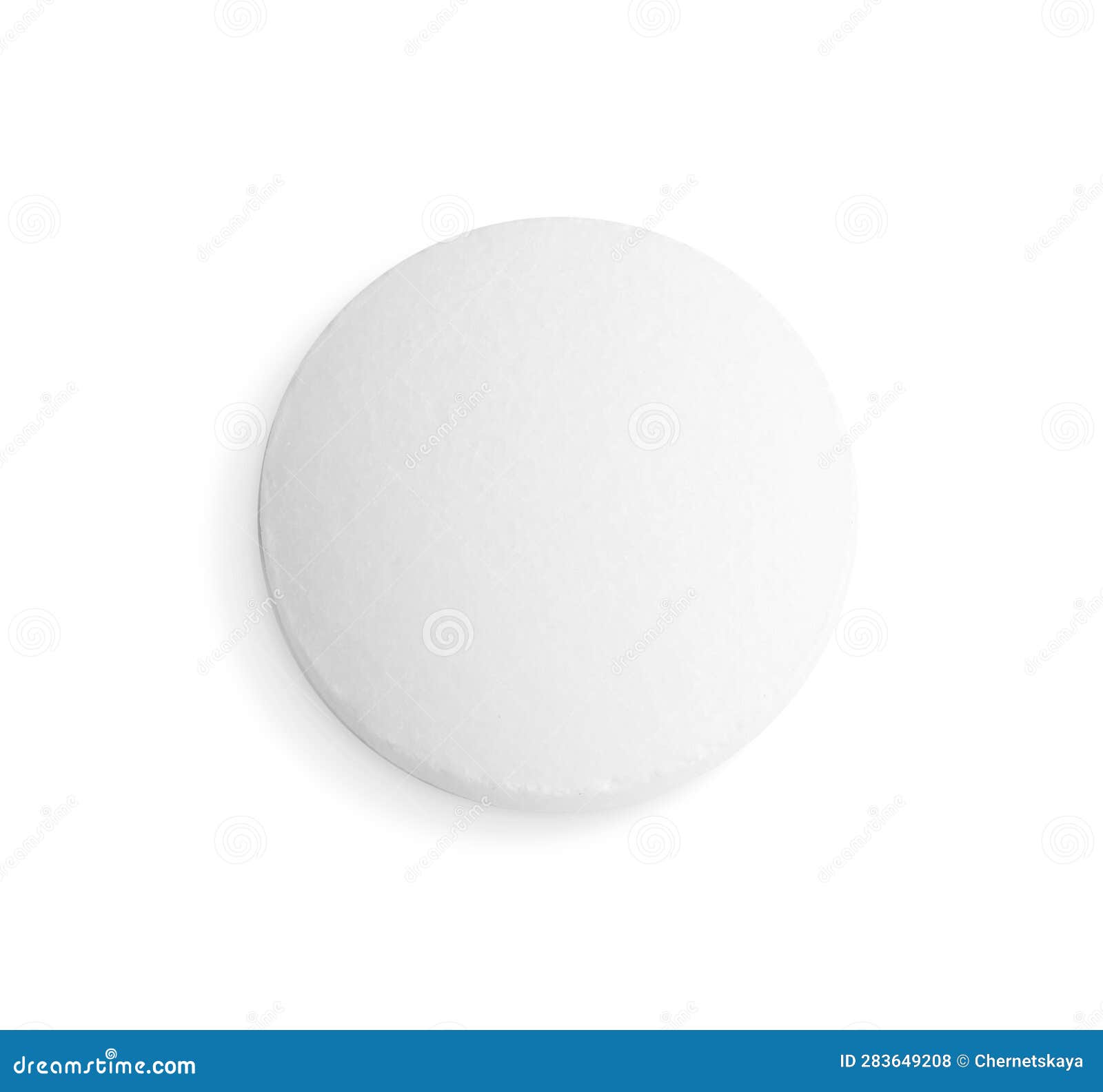 One Pill Isolated on White, Top View Stock Photo - Image of dose ...
