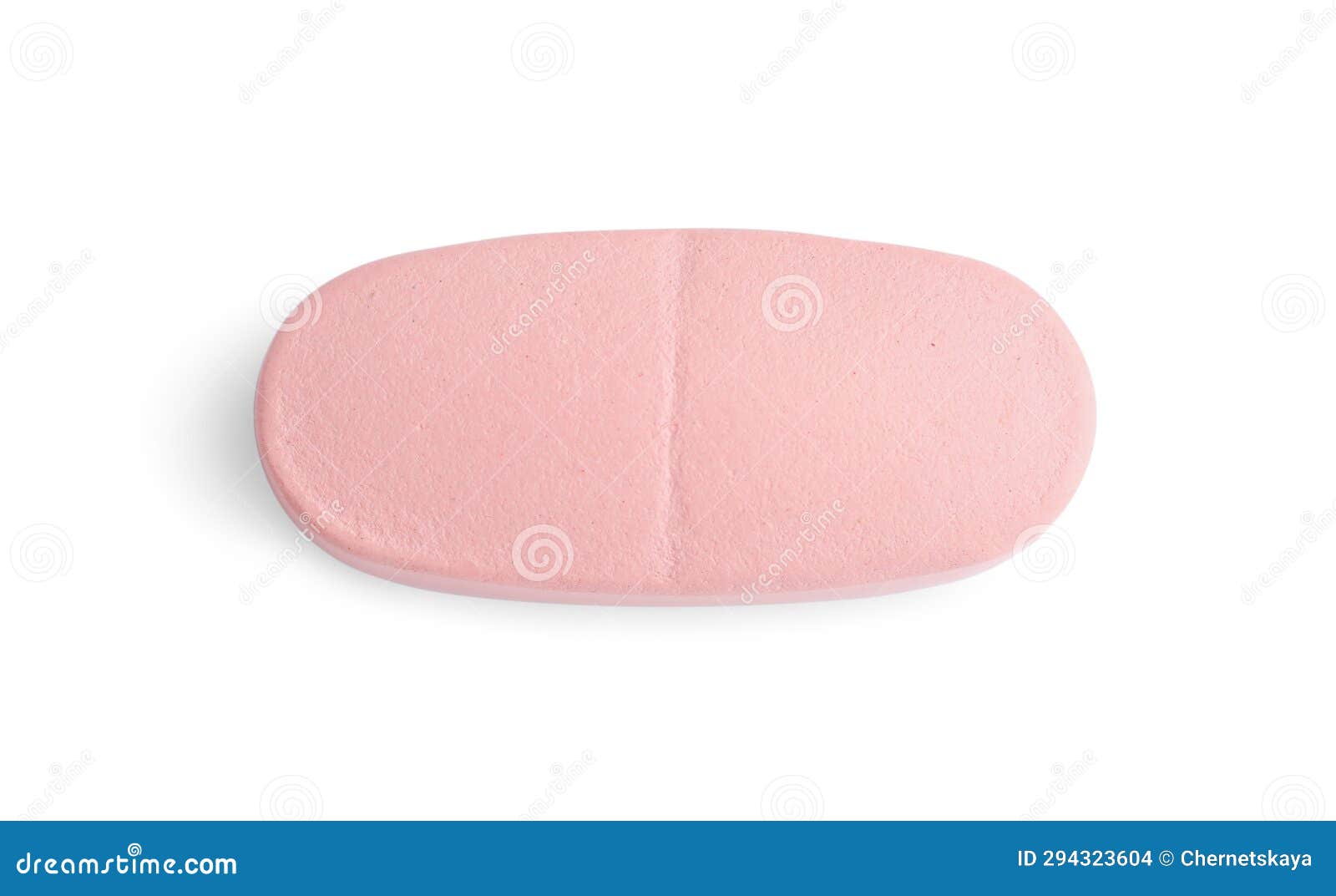 One Pill Isolated on White, Top View Stock Photo - Image of ...