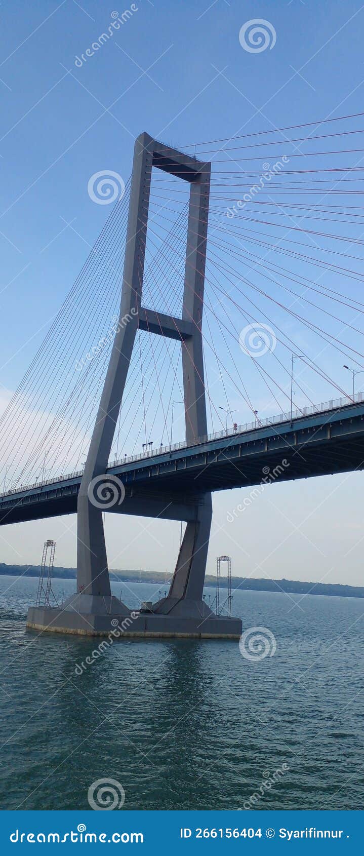 One of the Pillars of the Suramadu Bridge, Surabaya Stock Photo - Image ...