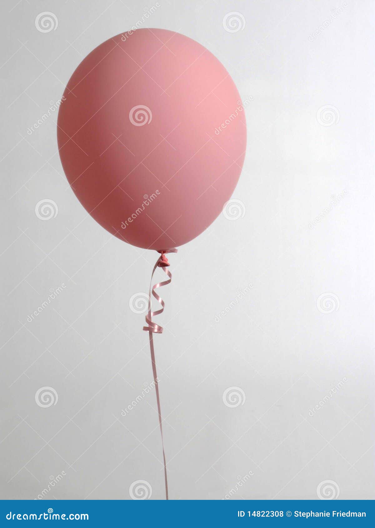 One pink balloon stock photo. Image of ribbon, curve - 14822308