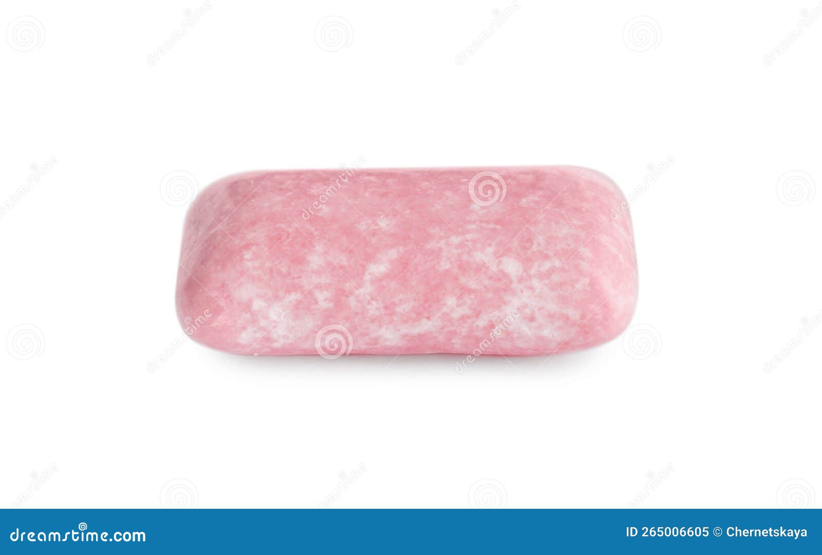 One Pink Chewing Gum Isolated on White Stock Image - Image of mint ...