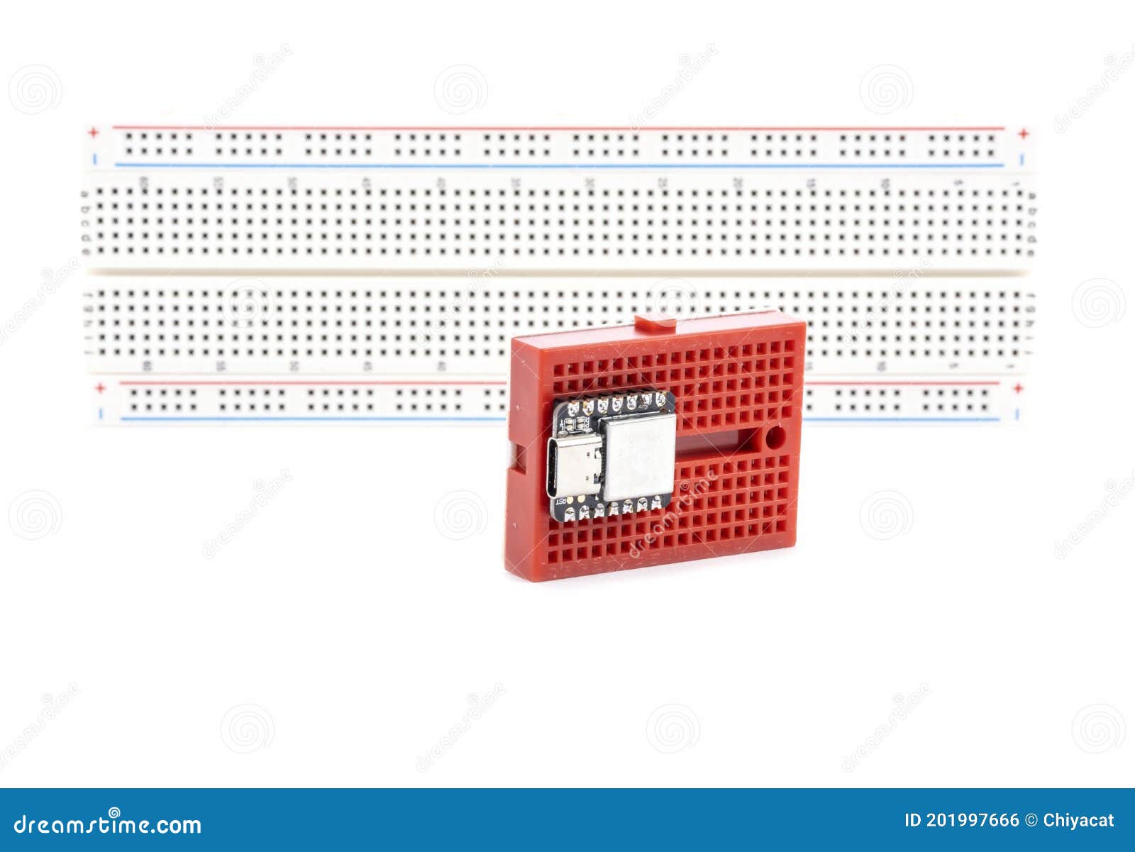 One Pink Knitted Wool FSmall ReSmall Red Electronic Breadboard and a Computer Controller Chip #1 ...