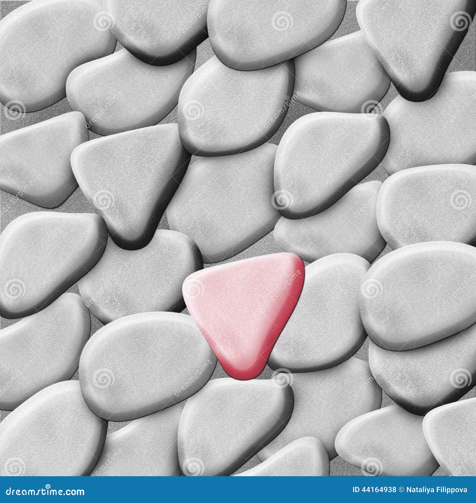 One pink pebble stock illustration. Illustration of river - 44164938