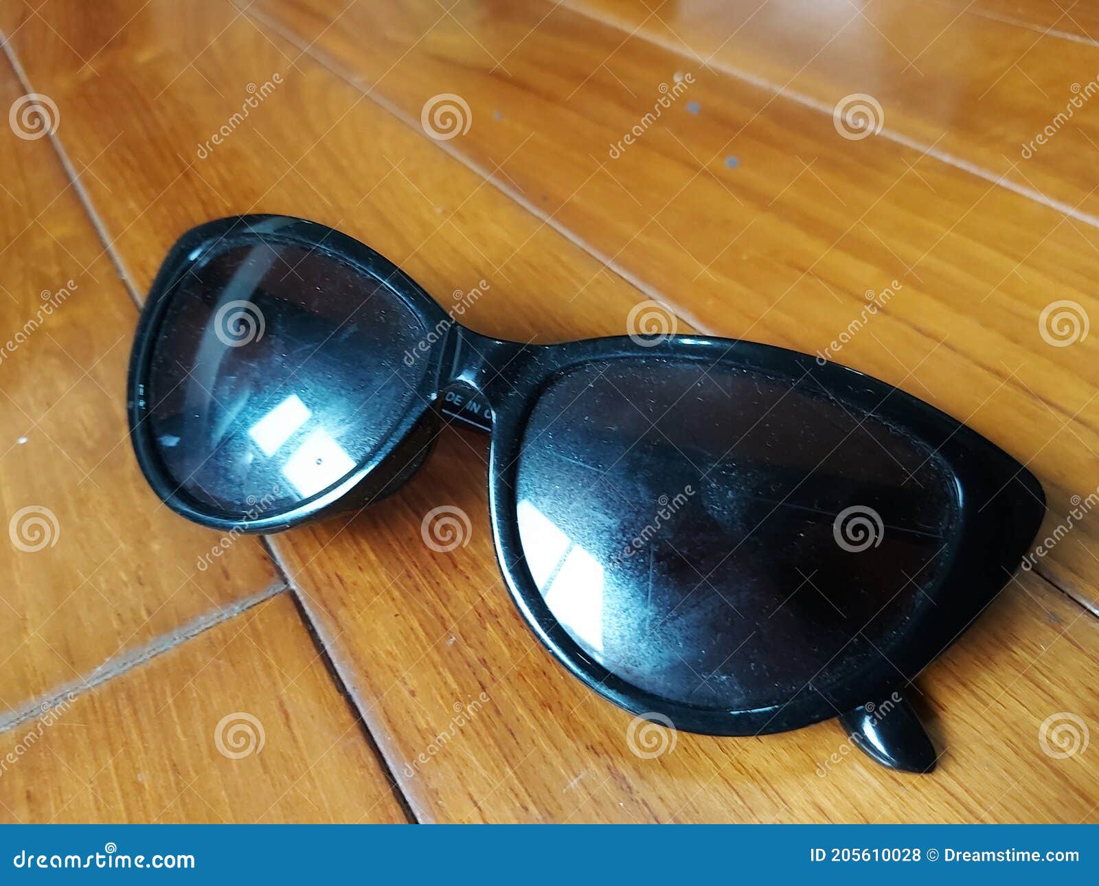 One Plain Black Pair of Glasses Lay Stock Photo - Image of black ...