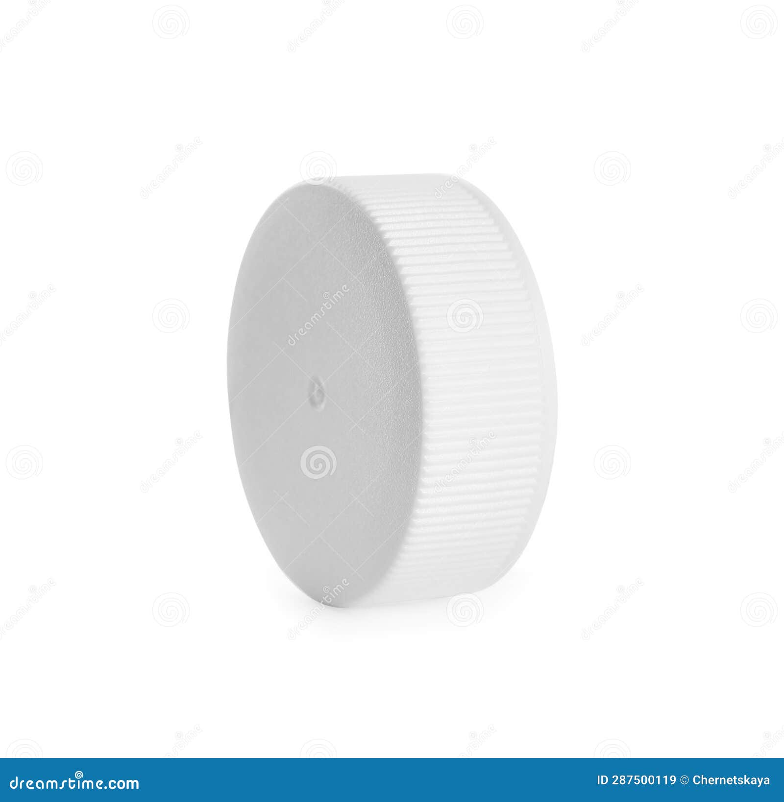 One Plastic Bottle Cap Isolated on White Stock Image - Image of ...