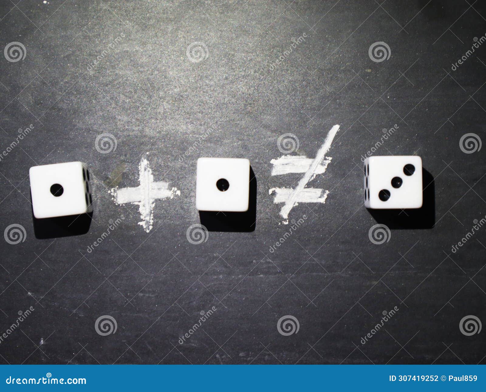 One Plus One Does Not Equal Three. Stock Photo - Image of letter ...