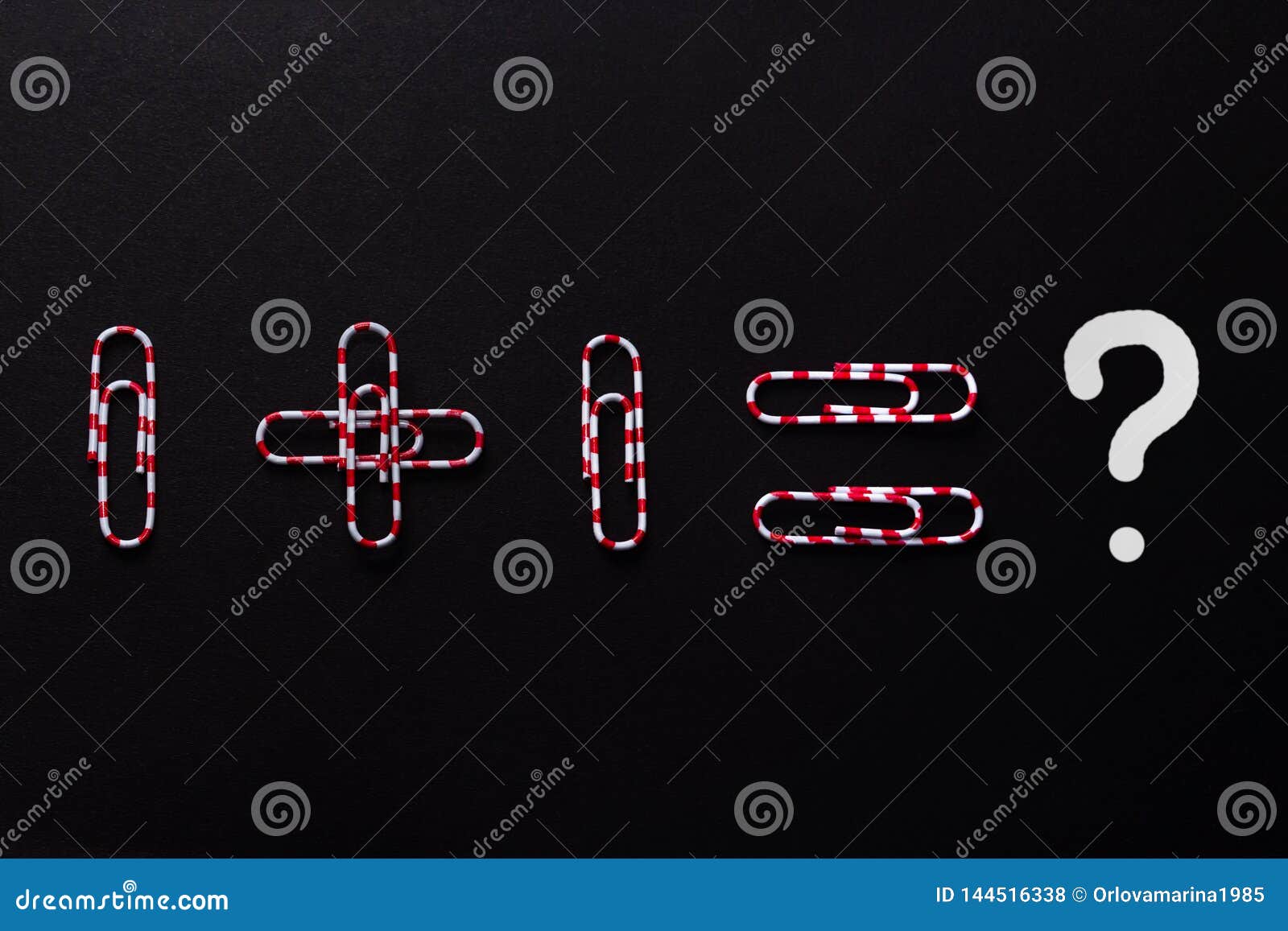 One Plus One is Equal To What Stock Photo - Image of flexible, logic ...