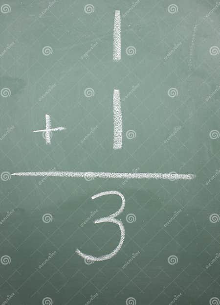 One plus one equals three stock photo. Image of wrong - 14254884