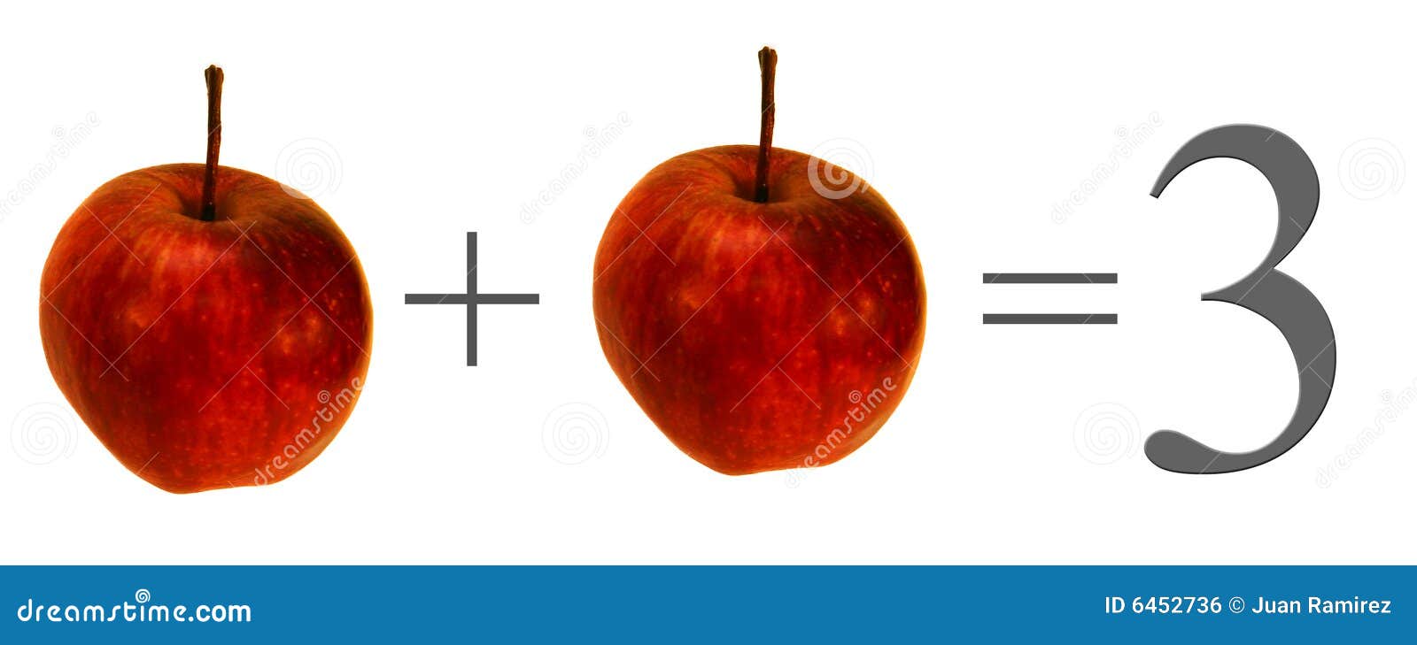 One Plus One Equals Three - Horizontal Stock Illustration ...