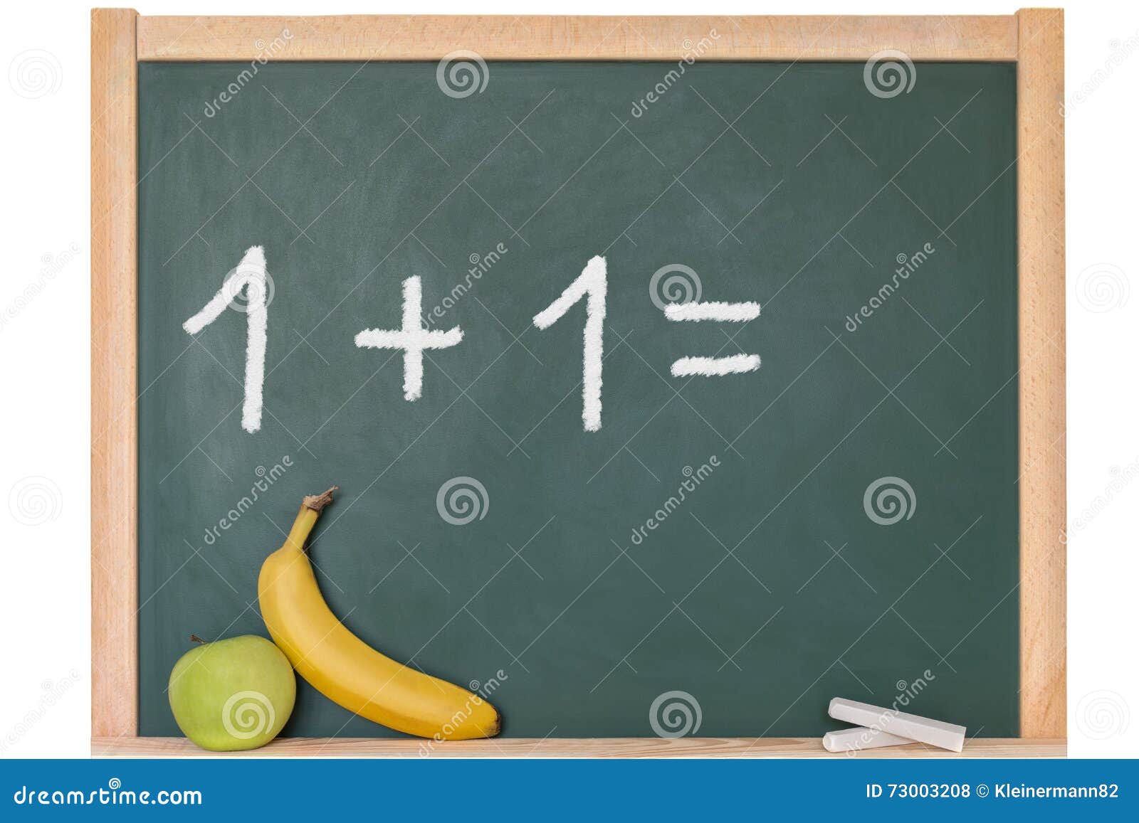One Plus One is Written on a Blackboard Stock Photo - Image of healthy ...