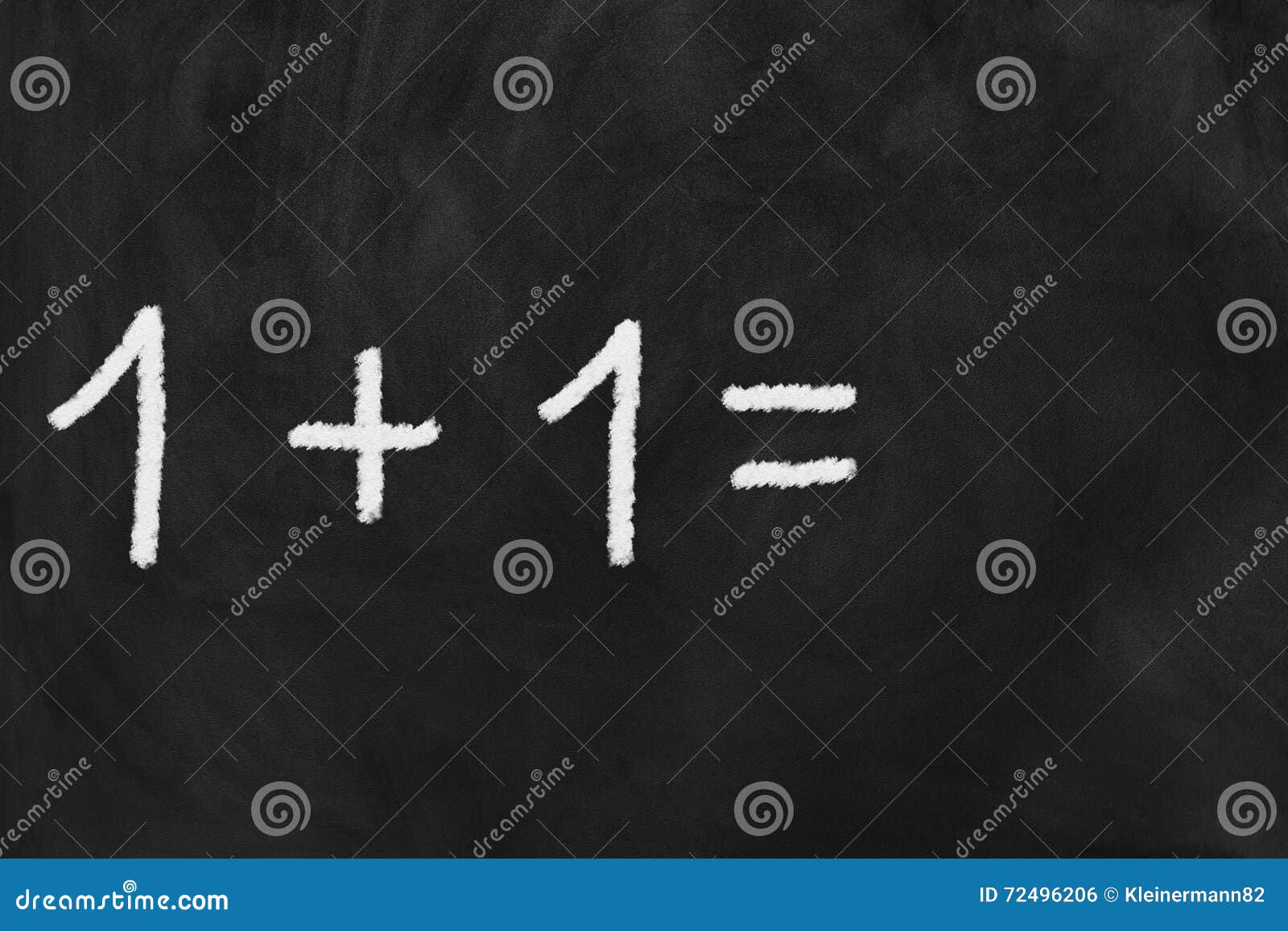 One Plus One is Written on a Blackboard Stock Photo - Image of pattern ...