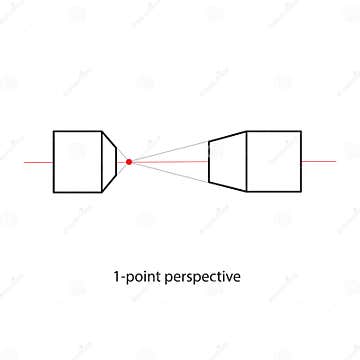 One Point Perspective Line Drawing Study Art Architecture Stock Vector ...