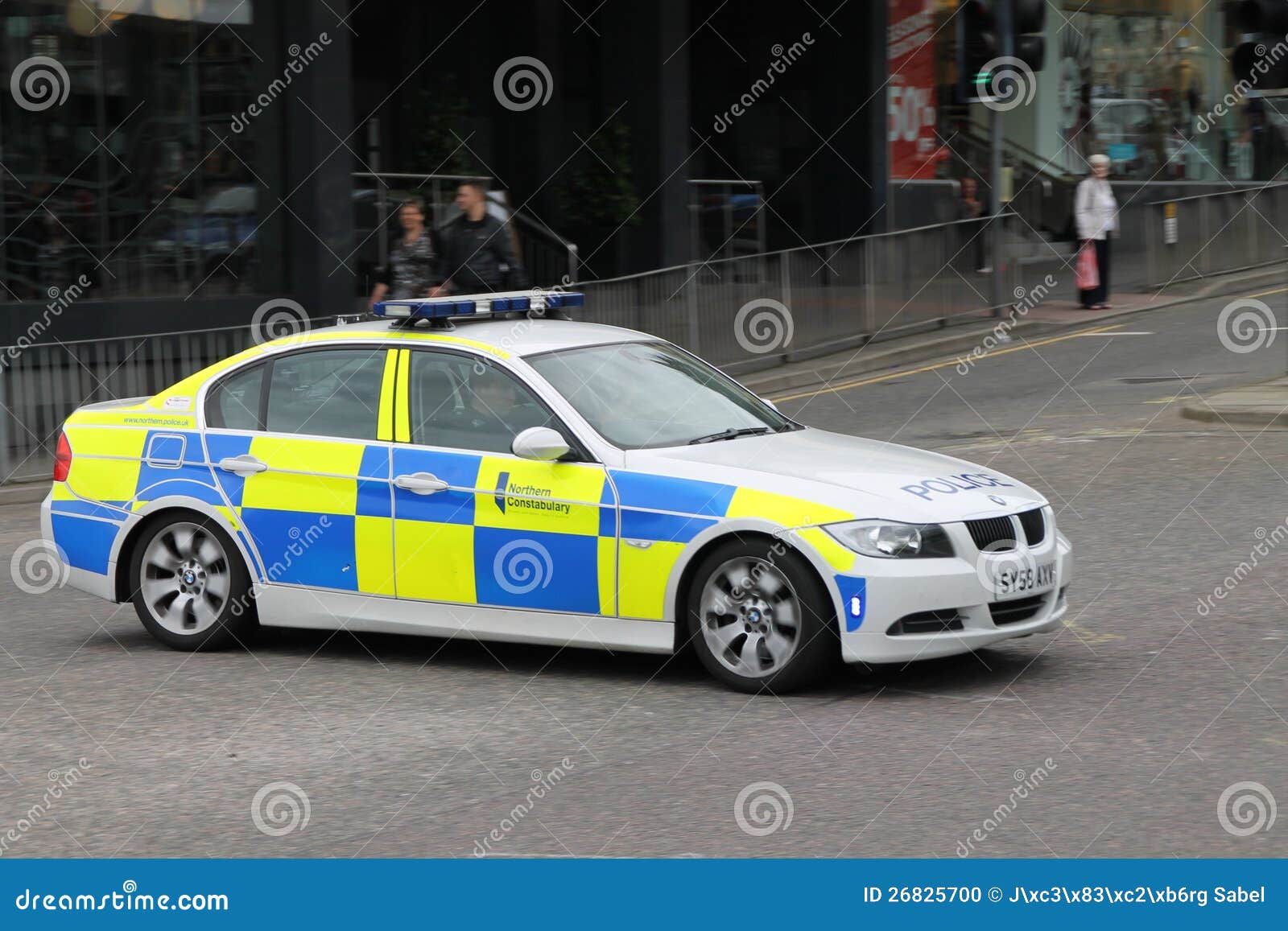 One Police Car in Inverness Editorial Image - Image of scotland, light ...