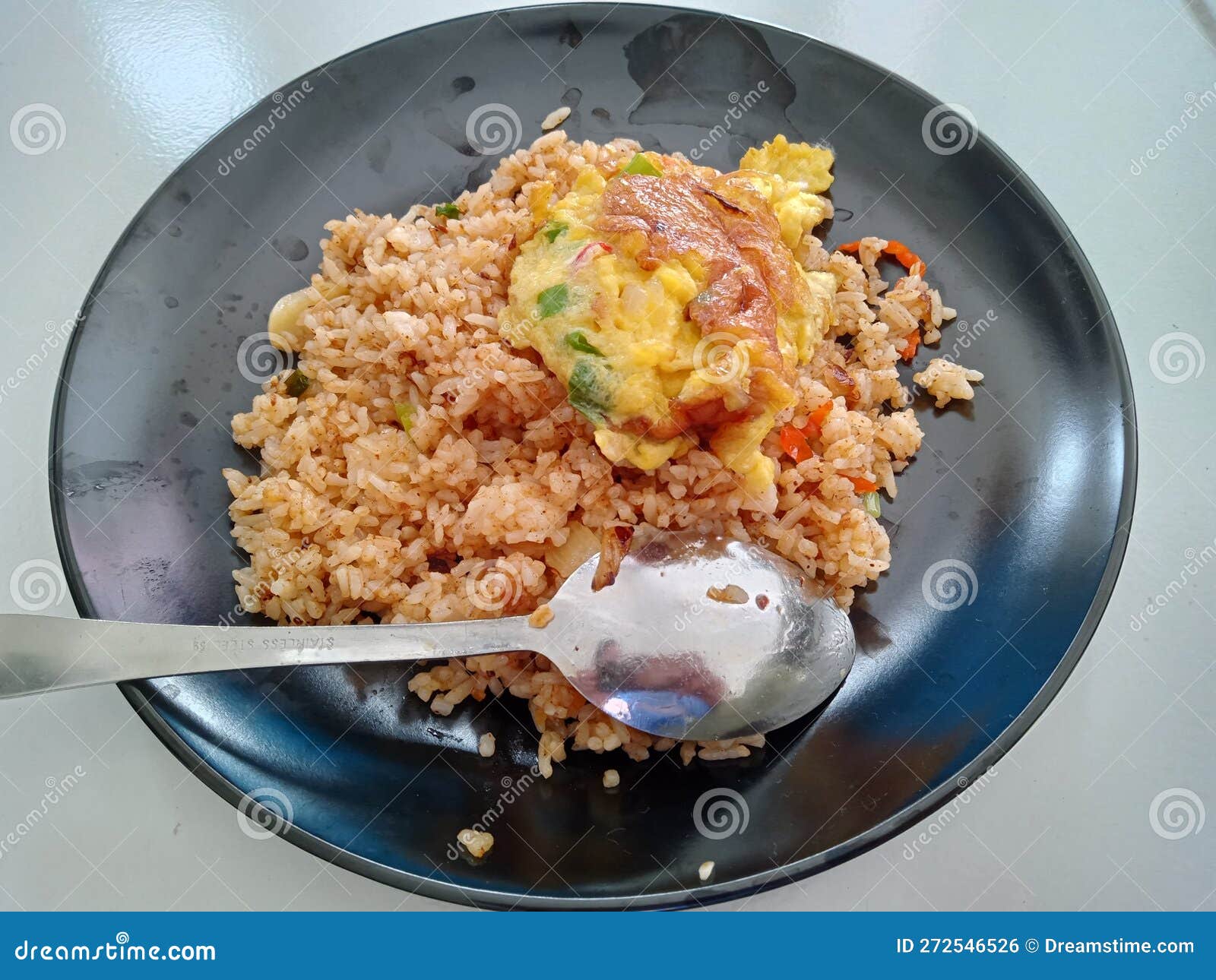 One portion of fried rice stock photo. Image of dessert - 272546526