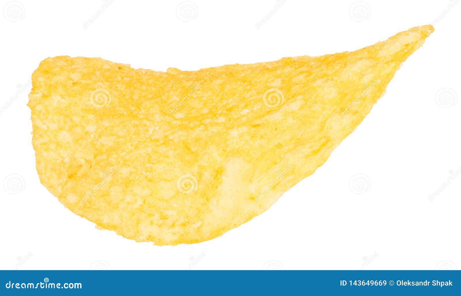 One Potato Chips Isolated on a White Background Stock Image - Image of ...