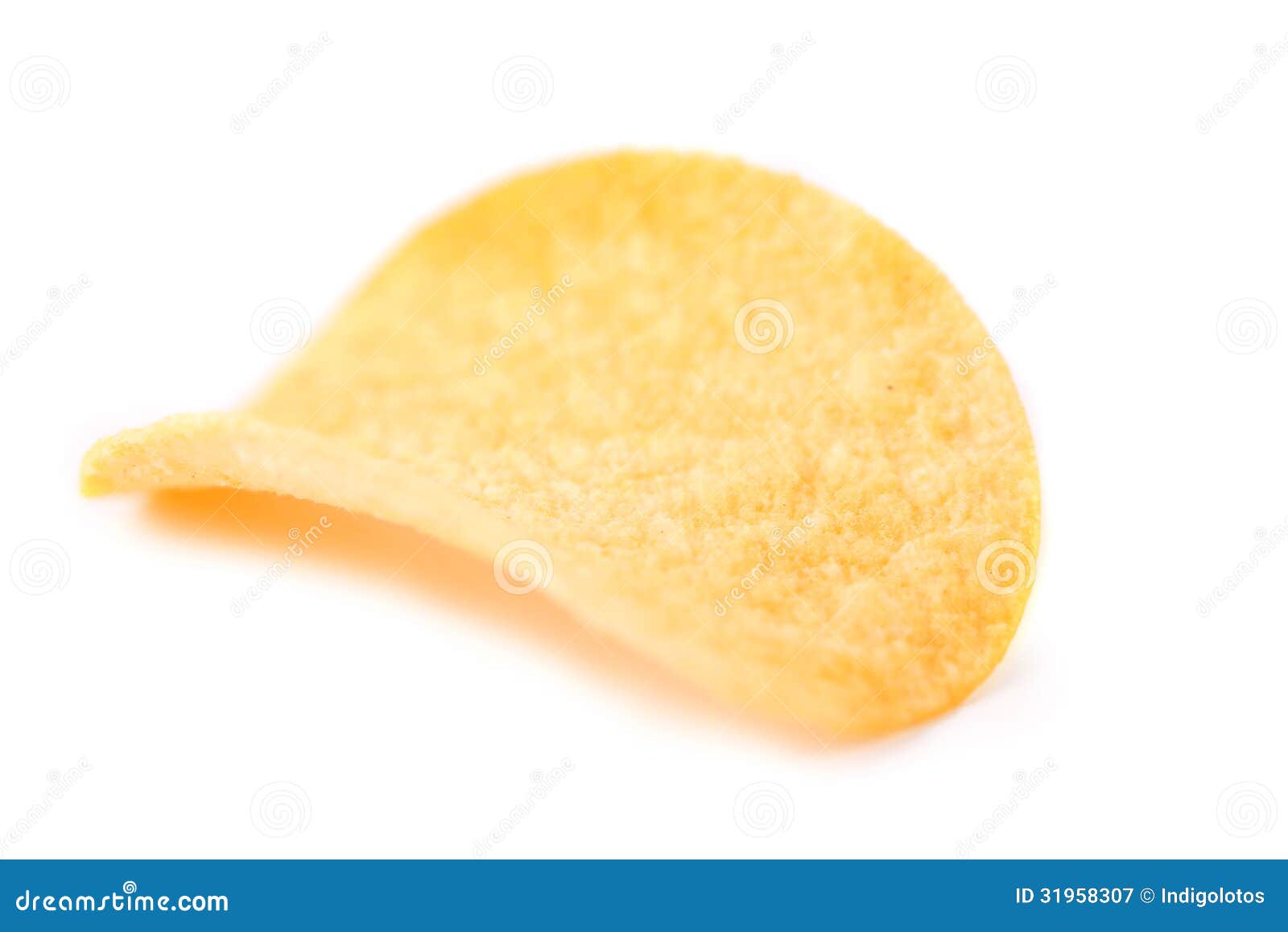 One potato chips isolated stock image. Image of simple - 31958307