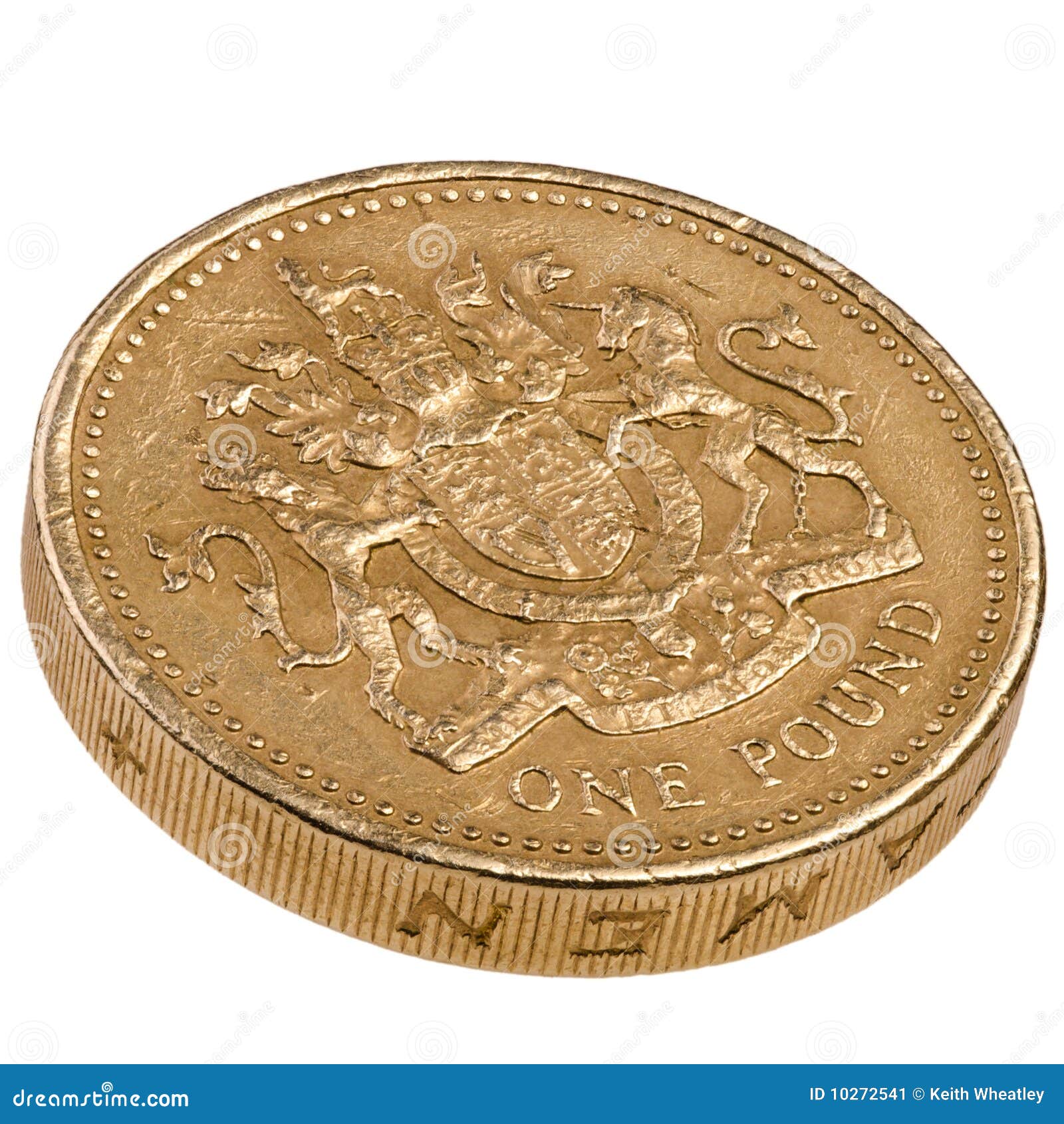 One pound British coin stock image. Image of royal, british - 10272541