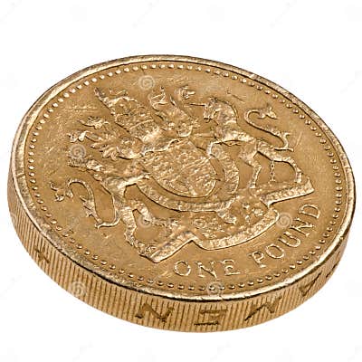 One pound British coin stock image. Image of royal, british - 10272541