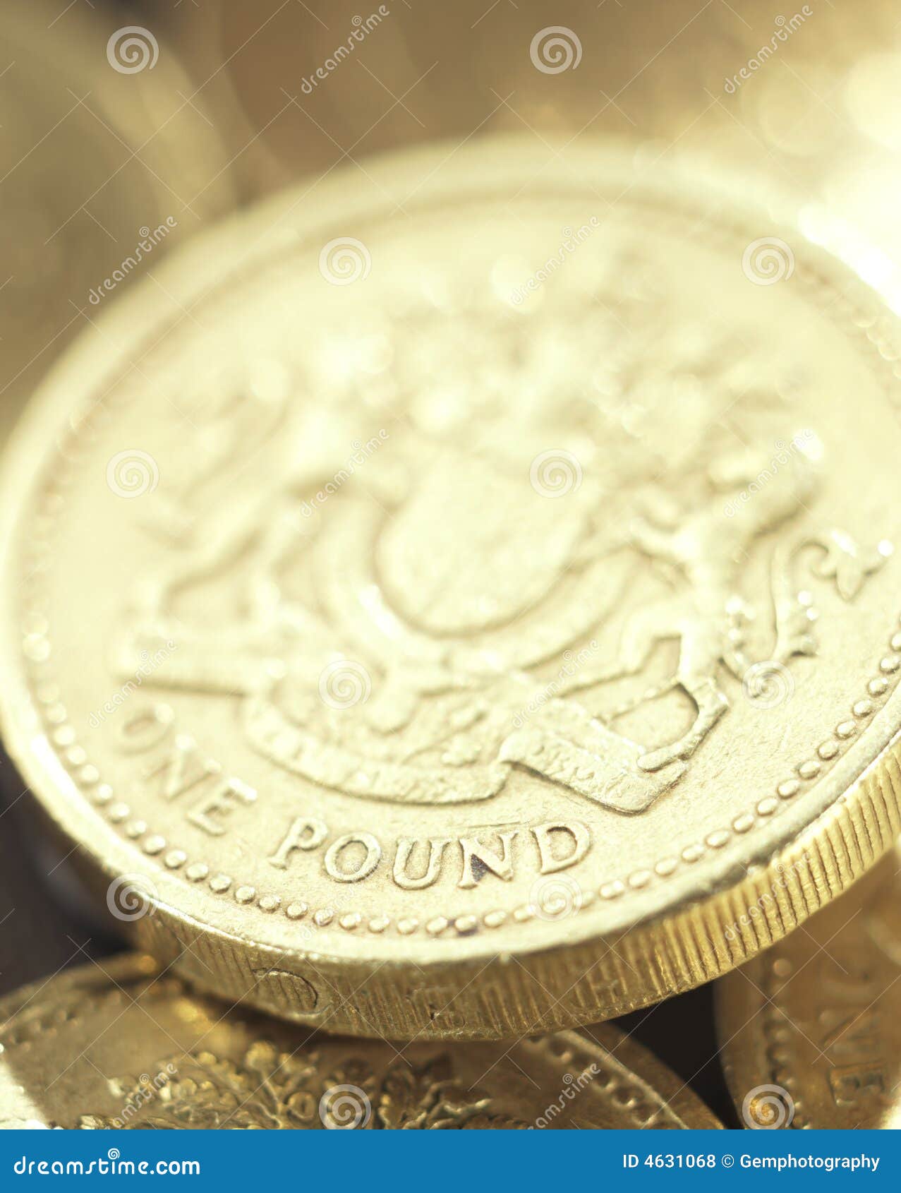 One pound coin stock photo. Image of business, britain - 4631068