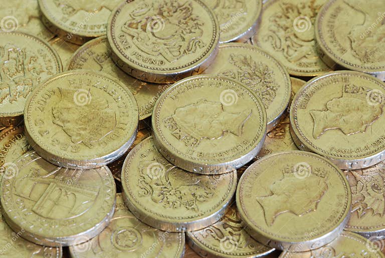 One pound coins editorial photo. Image of britain, financial - 18754381