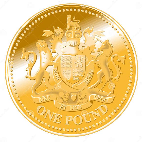 One Pound Detailed Vector Coin Stock Vector - Illustration of ...