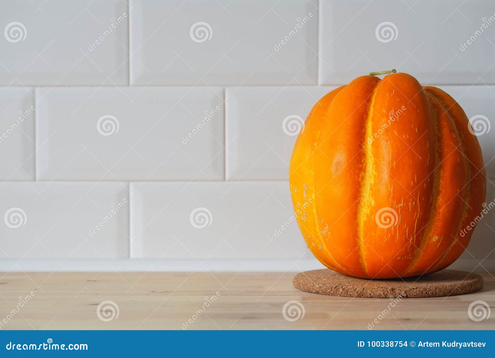 One whole pumpkin stock photo. Image of decoration, orange - 100338754