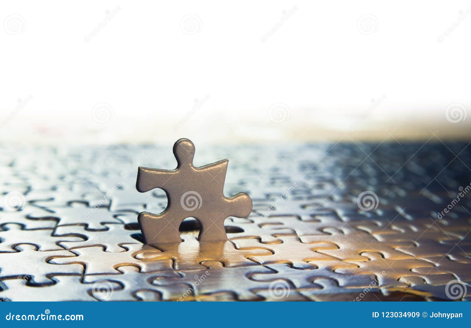 One Puzzle Piece Stand Out from the Crowd. Stock Image - Image of ...