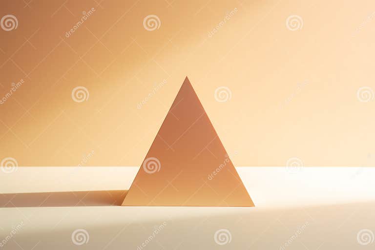 One Pyramid Shape Object on Studio Background AI Generated Stock ...
