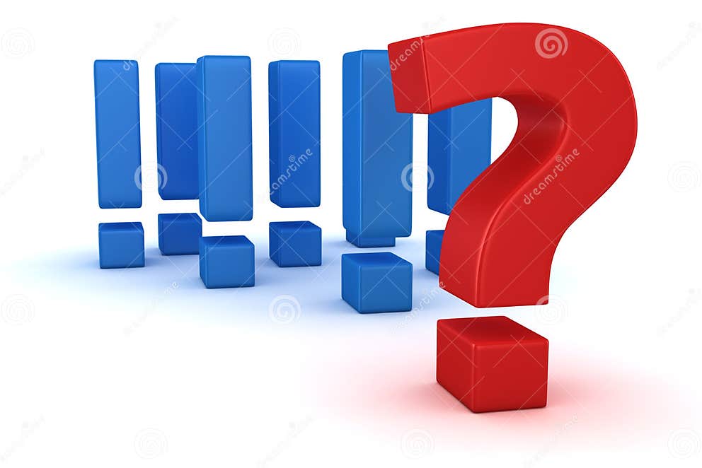 One Question and Many Answers Stock Illustration - Illustration of ...