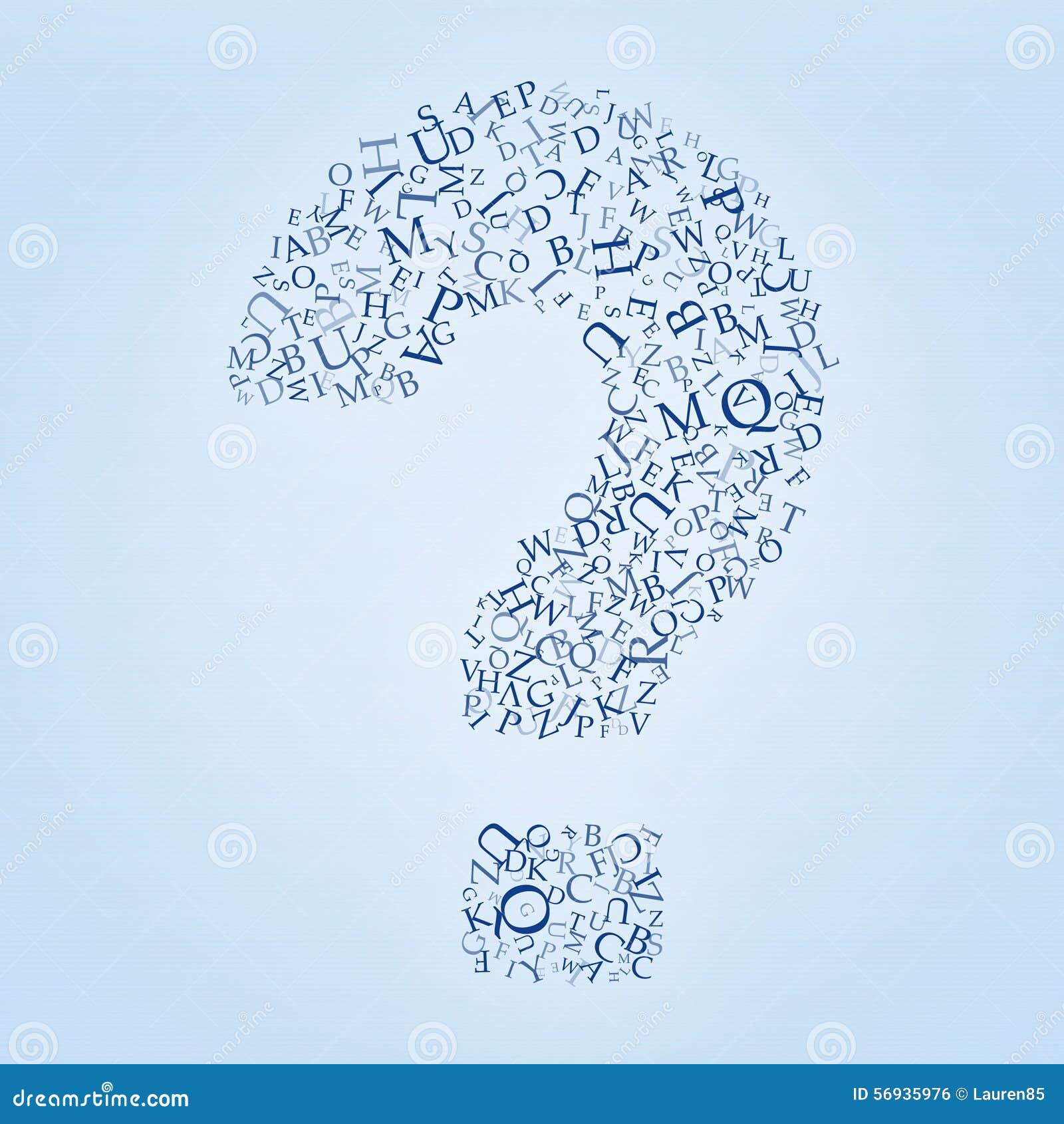 One question, many answers stock illustration. Illustration of answer ...