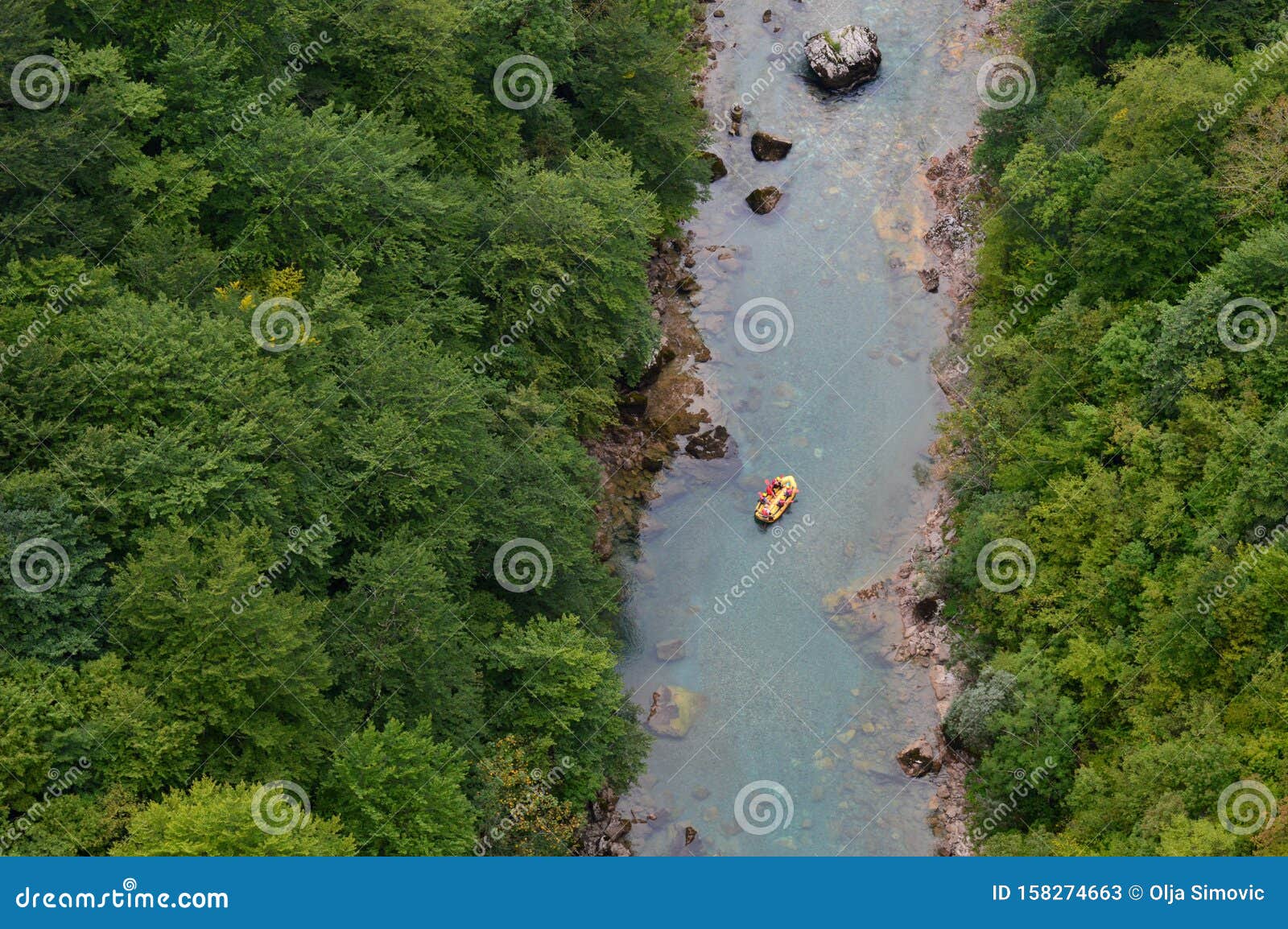 Rafting boat in the river stock image. Image of water - 158274663