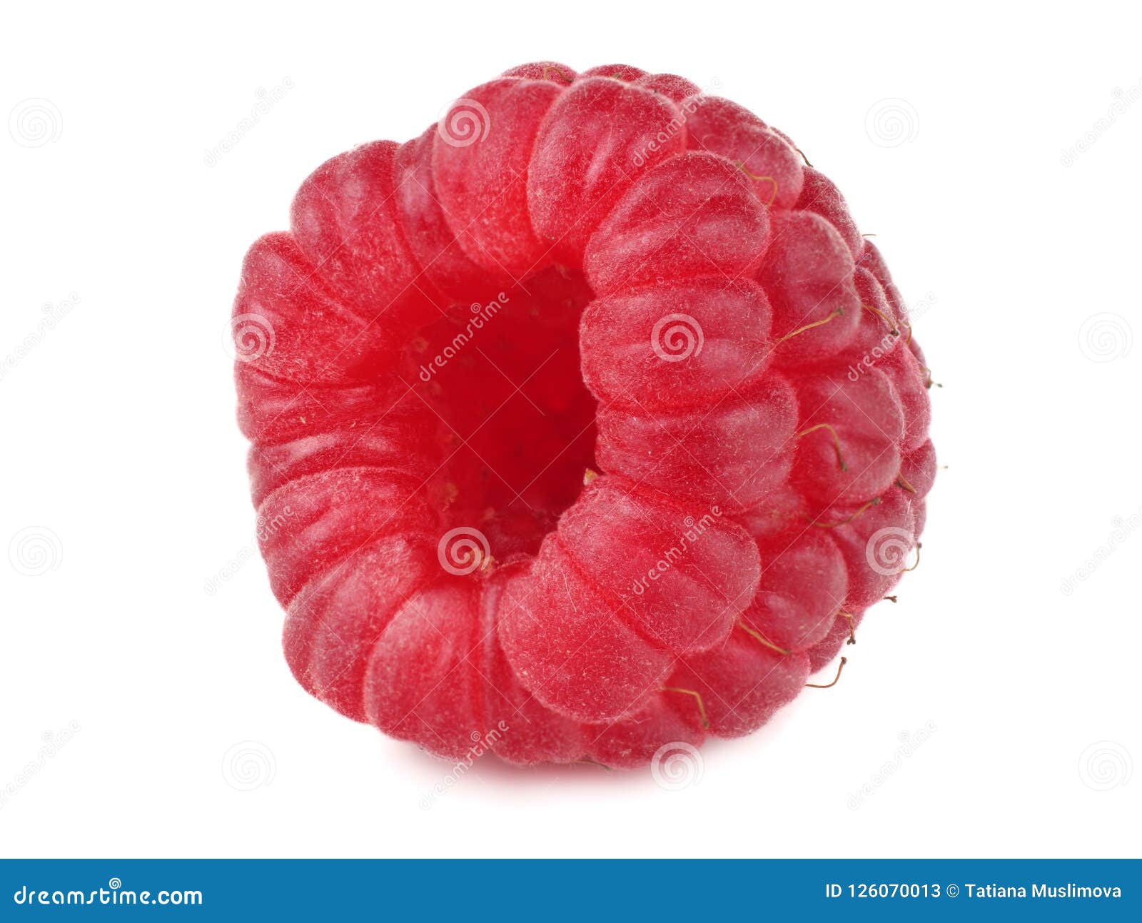 One Raspberry Isolated on White Background Macro Stock Image - Image of ...