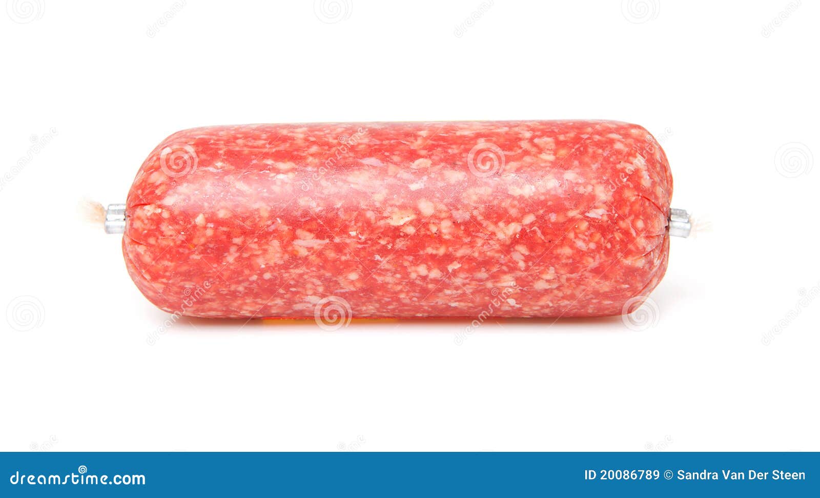 One raw fresh sausage stock image. Image of packed, sausage - 20086789